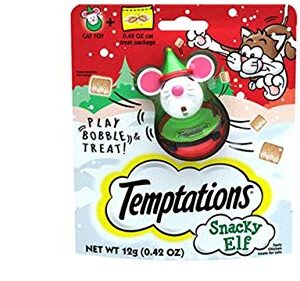 Temptations Snacky Elf Cat Toy and Treat Package Chicken Flavors (0.42 Ounces)