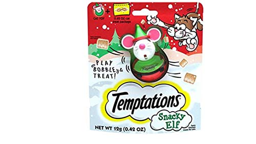 Temptations Snacky Elf Cat Toy and Treat Package Chicken Flavors (0.42 Ounces)