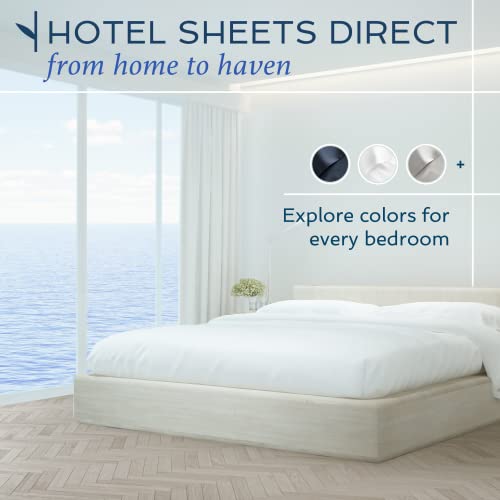 Hotel Sheets Direct Viscose Derived from Bamboo Bed Linen Set with Deep Pocket, 4-Piece Set, White, King