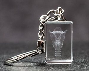 larynx 3d laser crystal key chain, anatomy, voice box, singing, adam's apple