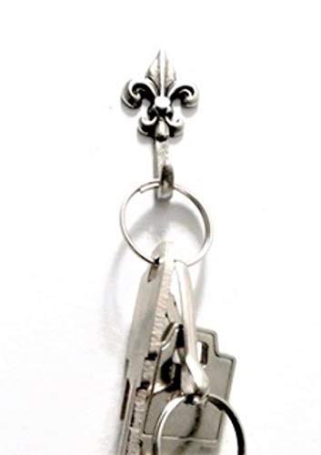 Mini Metal Fleur De Lis Wall Decor Hooks, Set of 3, Silver