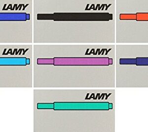 Marketfair Lamy Assorted Fountain Pen Ink Cartridges, 7 Packs, 35 Cartridges AL Star,Safari