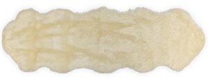 nouvelle legende® faux fur sheepskin premium rug duo (23 in. x 73 in.) white