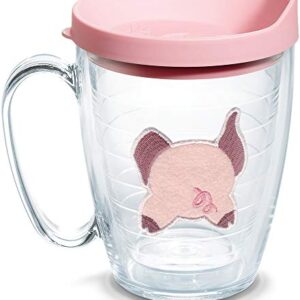 Tervis Front & Back Pig Made in USA Double Walled Insulated Tumbler Travel Cup Keeps Drinks Cold & Hot, 16oz Mug, Clear