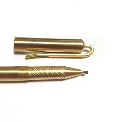 EKLOEN Solid Brass Pen, EDC Pocket Pen Signature Pen Pocket Pen with Clip