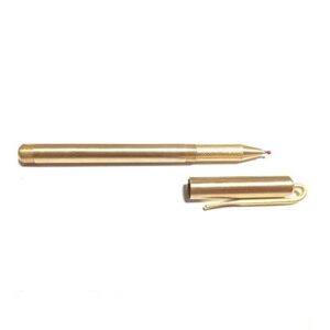 EKLOEN Solid Brass Pen, EDC Pocket Pen Signature Pen Pocket Pen with Clip