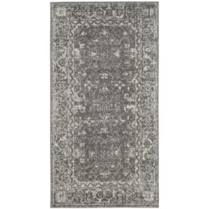 safavieh evoke collection 2'2" x 4' grey/ivory evk270s shabby chic distressed non-shedding living room bedroom accent rug