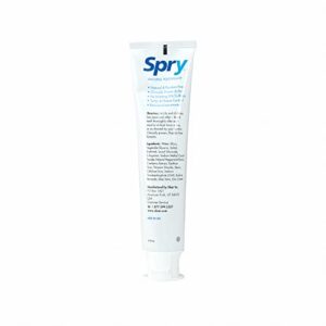 Spry Xylitol Toothpaste, Fluoride-Free, Natural Peppermint, Anti-Plaque and Tartar Control, 5 oz (2 Pack)