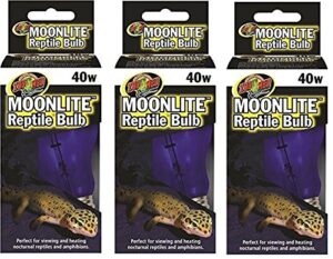 (3 pack) zoo med moonlight 40 watt reptile bulbs