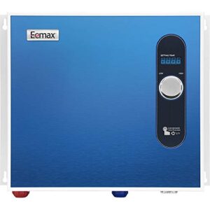 eemax eem24036 electric tankless water heater, 36kw, blue