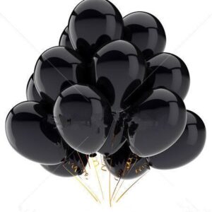 Fecedy 12" 100pcs/pack Gold Black Round Balloons for Graduation Wedding Birthday Baby Shower Party decorations