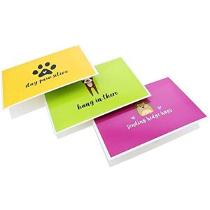 Sympathy Cards Box Set – 48 Pack Sympathy Cards for Kids, 6 Cute Animal Designs, Get Well Cards Bulk, Envelopes Included, 4 x 6 Inches