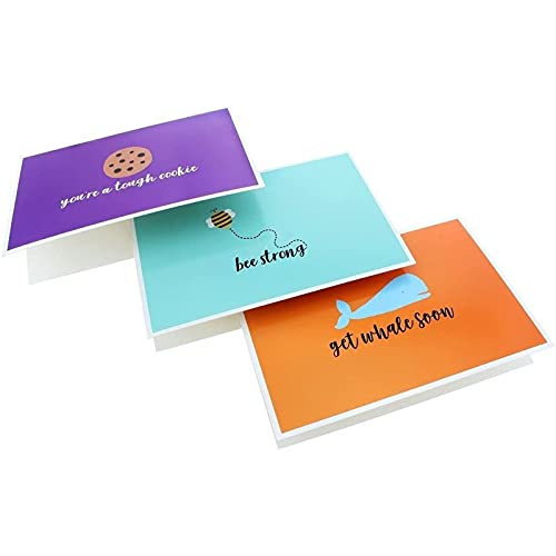 Sympathy Cards Box Set – 48 Pack Sympathy Cards for Kids, 6 Cute Animal Designs, Get Well Cards Bulk, Envelopes Included, 4 x 6 Inches