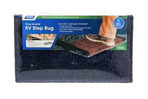 camco 42937 rv step rug ( premium wrap around , turf material (22" x 20") - blue)