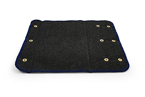 Camco 42937 RV Step Rug ( Premium Wrap Around , Turf Material (22" x 20") - Blue)