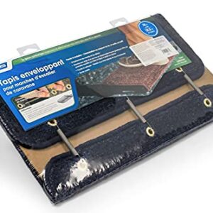 Camco 42937 RV Step Rug ( Premium Wrap Around , Turf Material (22" x 20") - Blue)