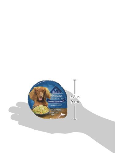 Blue Buffalo Delights Natural Adult Small Breed Wet Dog Food Cup, Roasted Chicken Flavor in Hearty Gravy 3.5-oz (Pack of 12)