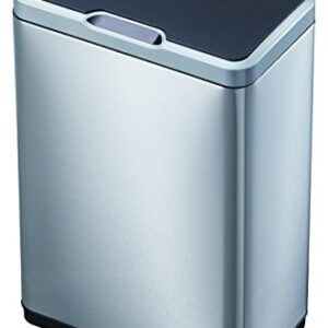 EKO Mirage Sensor Bin 45L, Metal, Matt S/S, 27 x 46 x 65.5 cm