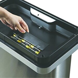 EKO Mirage Sensor Bin 45L, Metal, Matt S/S, 27 x 46 x 65.5 cm