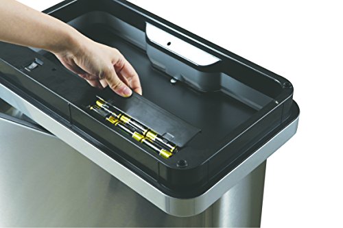 EKO Mirage Sensor Bin 45L, Metal, Matt S/S, 27 x 46 x 65.5 cm