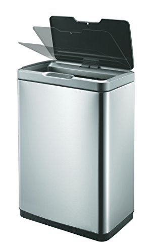 EKO Mirage Sensor Bin 45L, Metal, Matt S/S, 27 x 46 x 65.5 cm