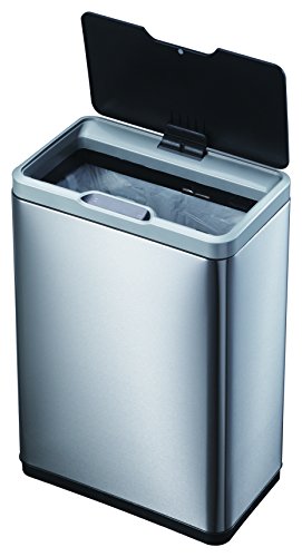 EKO Mirage Sensor Bin 45L, Metal, Matt S/S, 27 x 46 x 65.5 cm