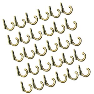 dd-life 30pc vintage bronze wall mounted single hook hangers ，door hooks,wall hooks hooks for hanging with 30 pieces screws for jewelry, keys, hats and other small items.