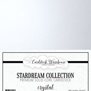 Crystal White Stardream Metallic Cardstock Paper - 8.5 X 11 Inch - 105 Lb. / 284 Gsm Cover - 25 Sheets From Cardstock Warehouse