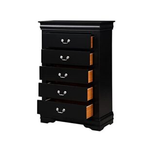 ACME Furniture Louis Philippe Chest, Black, One Size