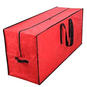 Primode Christmas Tree Storage Bag | Fits Up to 7.5 Ft. Tall Disassembled Tree I 45"x15"x20" Holiday Tree Storage Case | Protective Zippered Artificial Xmas Tree Bag (7.5ft, Red)