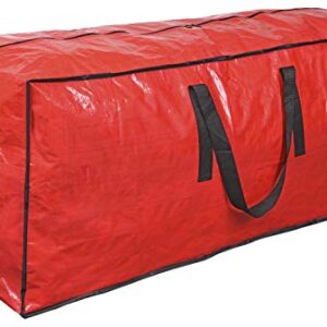 Primode Christmas Tree Storage Bag | Fits Up to 7.5 Ft. Tall Disassembled Tree I 45"x15"x20" Holiday Tree Storage Case | Protective Zippered Artificial Xmas Tree Bag (7.5ft, Red)