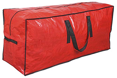 Primode Christmas Tree Storage Bag | Fits Up to 7.5 Ft. Tall Disassembled Tree I 45"x15"x20" Holiday Tree Storage Case | Protective Zippered Artificial Xmas Tree Bag (7.5ft, Red)