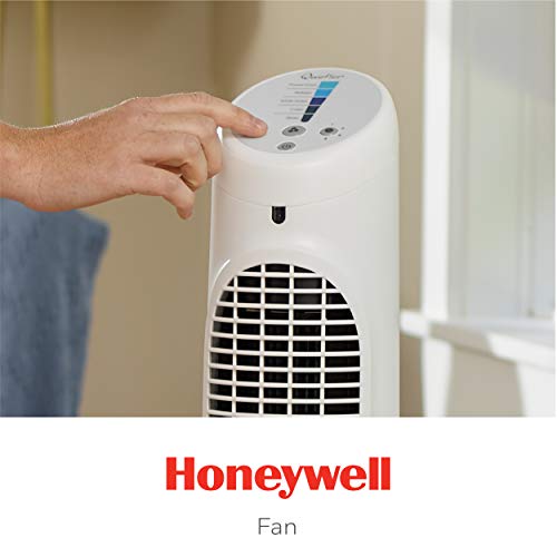 Honeywell HYF260 Quiet Set Whole Room Tower Fan, White