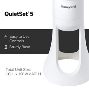 Honeywell HYF260 Quiet Set Whole Room Tower Fan, White