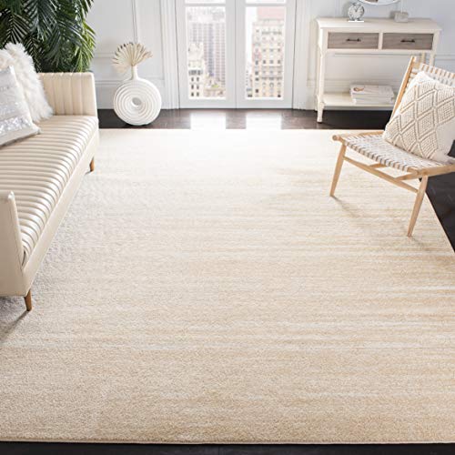 SAFAVIEH Adirondack Collection Area Rug - 8' x 10', Champagne & Cream, Modern Ombre Design, Non-Shedding & Easy Care, Ideal for High Traffic Areas in Living Room, Bedroom (ADR113W)