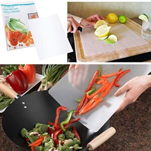 flexible plastic kitchen cutting board mats 12 inch x 15 inch (6pack)