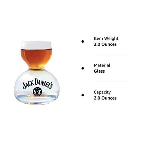 Jack Daniel's Chaser Jigger Double Bubble Shot Glass - 3 Oz by Jack Daniel's