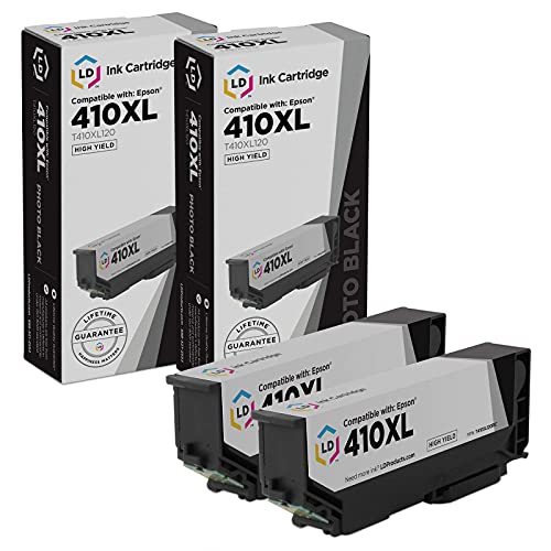 LD Products Remanufactured Ink Cartridge Replacement for Epson 410 410XL High Yield (Photo Black, 2-Pack)