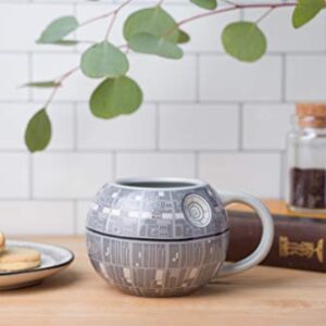 Silver Buffalo Star Wars Death Star 3D Sculpted Ceramic Mug, 20 Ounces