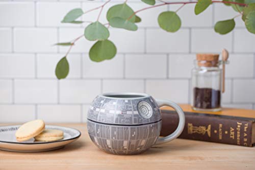 Silver Buffalo Star Wars Death Star 3D Sculpted Ceramic Mug, 20 Ounces