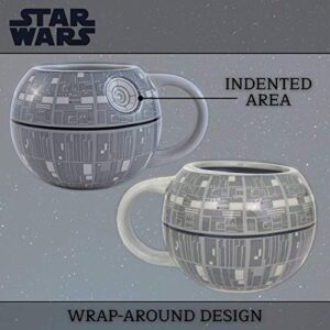 Silver Buffalo Star Wars Death Star 3D Sculpted Ceramic Mug, 20 Ounces