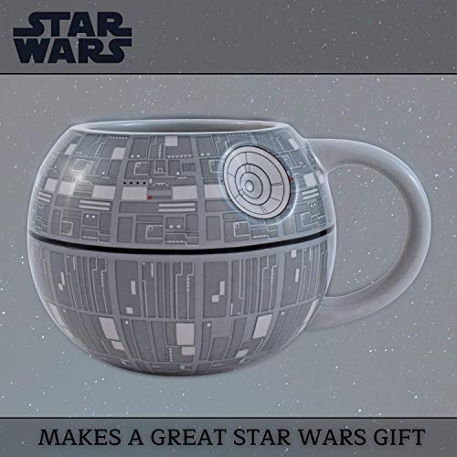 Silver Buffalo Star Wars Death Star 3D Sculpted Ceramic Mug, 20 Ounces