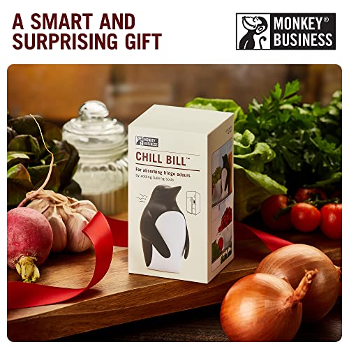 Chill Bill Refrigerator Deodorizer | Soda Holder for Refrigerator | Cute Fridge Deodorizer | Refrigerator Odor Eliminator | Fun Kitchen Gadgets | Baking-Soda Fridge Smell Remover | by Monkey Business