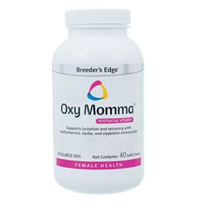 revival animal health breeder's edge oxy momma- nursing & recovery supplement- for medium & large dogs- 40ct soft chews