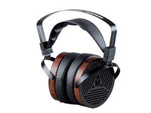 monolith m1060 over ear planar magnetic headphones - black/wood with 106mm driver, open back design, comfort ear pads for studio/professional