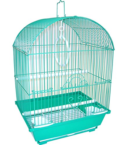 YML A1304GRN Round Top Style Small Parakeet Cage, 11 x 9 x 16