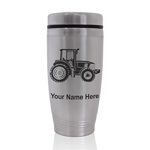 SkunkWerkz Commuter Travel Mug, Farm Tractor, Personalized Engraving Included