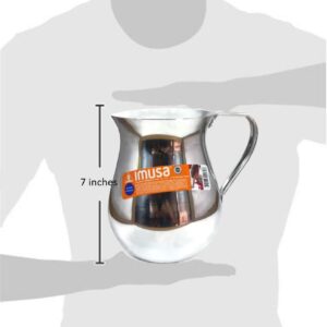 Imusa Aluminum Chocolatera (Hot Chocolate Pitcher). Bundled with a Wooden Chocolate Mixer - Molinillo 14" (2.1 Quart)