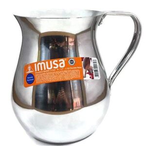 Imusa Aluminum Chocolatera (Hot Chocolate Pitcher). Bundled with a Wooden Chocolate Mixer - Molinillo 14" (2.1 Quart)