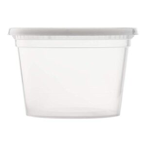 Karat FP-IMDC16-PP 16 oz 3.35"x 4.61"x 3" Deli Containers with Lids (Pack of 240)